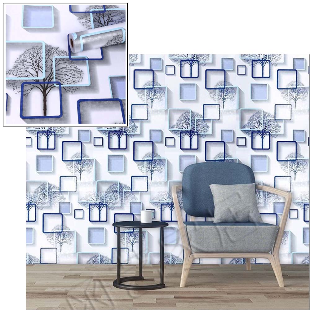Papel Vinilo Adhesivo De 45 cm x 10 mts Azul – Universodeco